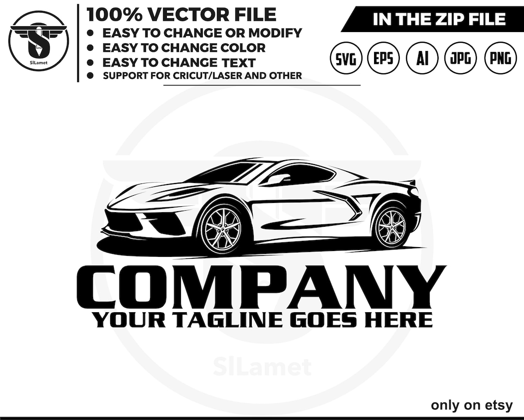 Corvette Car Logo SVG: Automotive Vector Graphics (digital Download) - Etsy