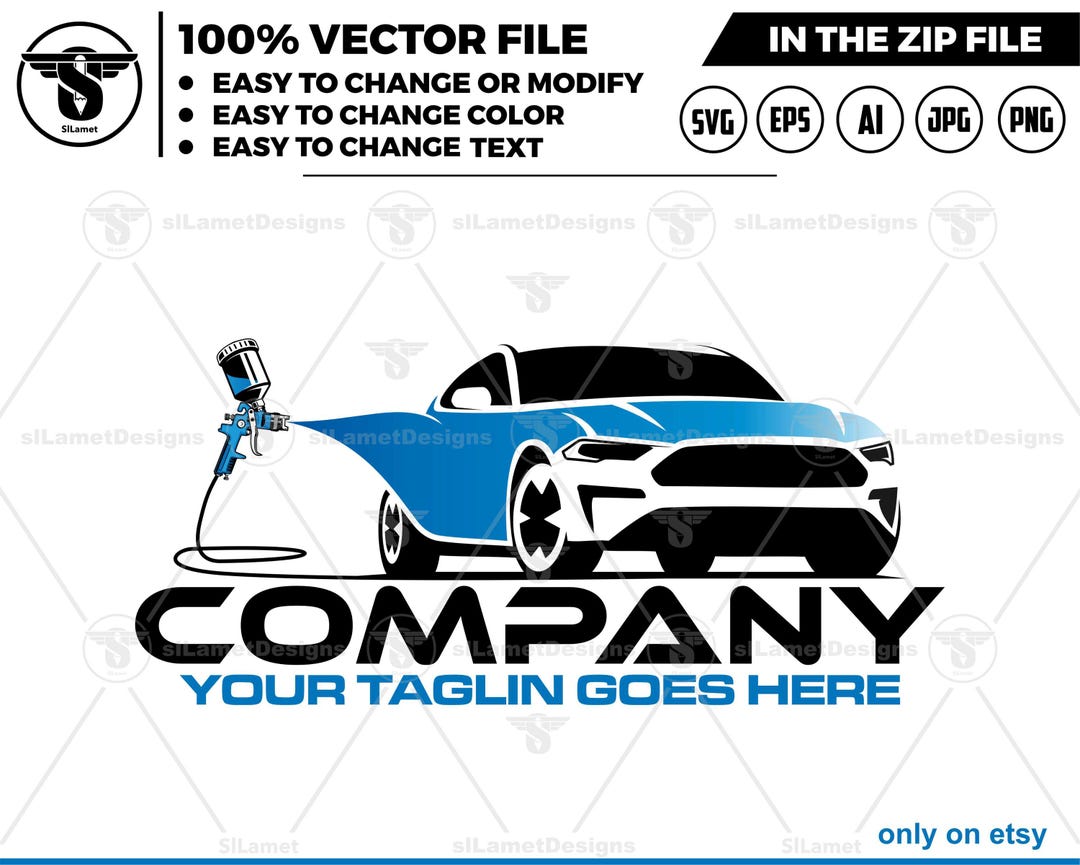 Car Painting Logo: Auto Body Paint Design (digital Download) - Etsy
