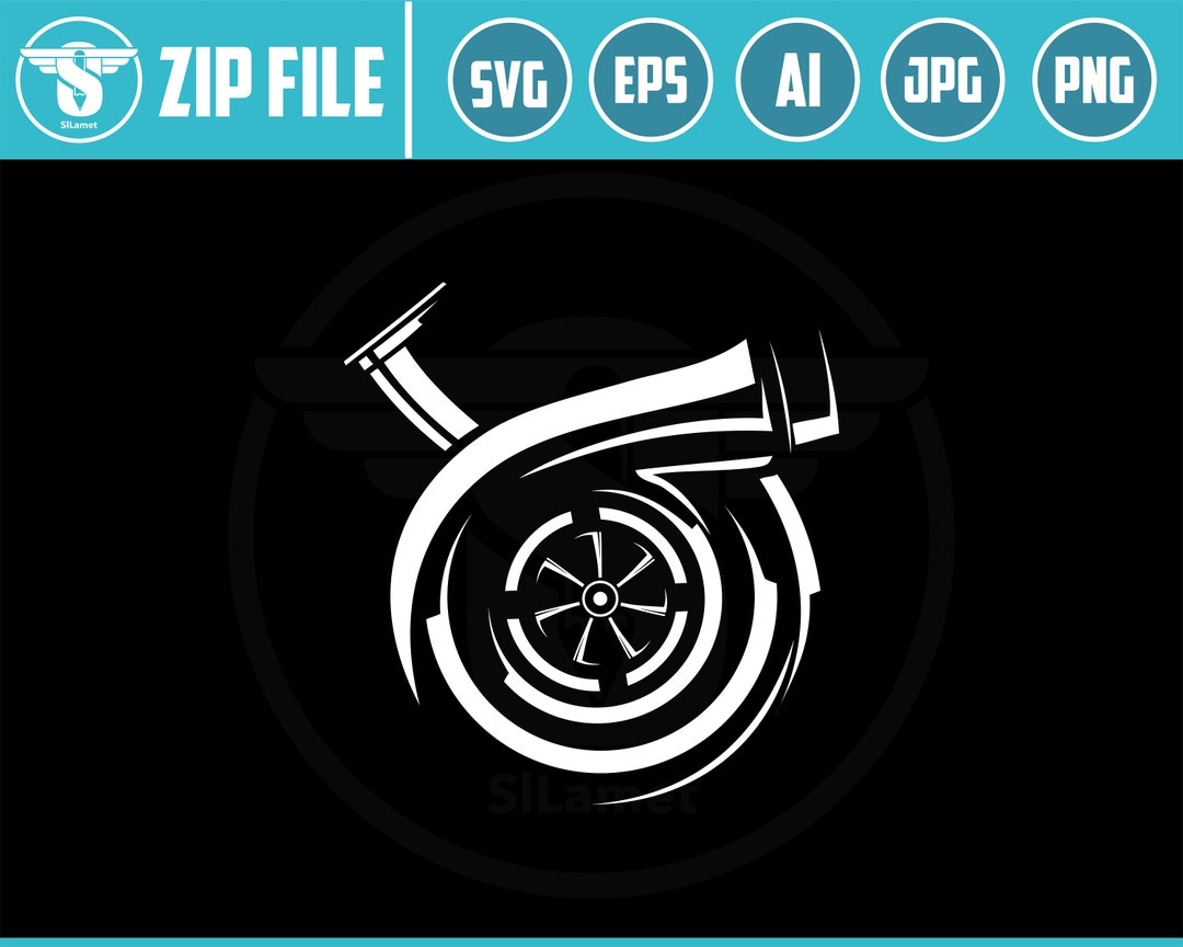 Turbo Silhouette SVG, Turbo SVG, Turbo Power Svg, Turbo Charger Engine ...