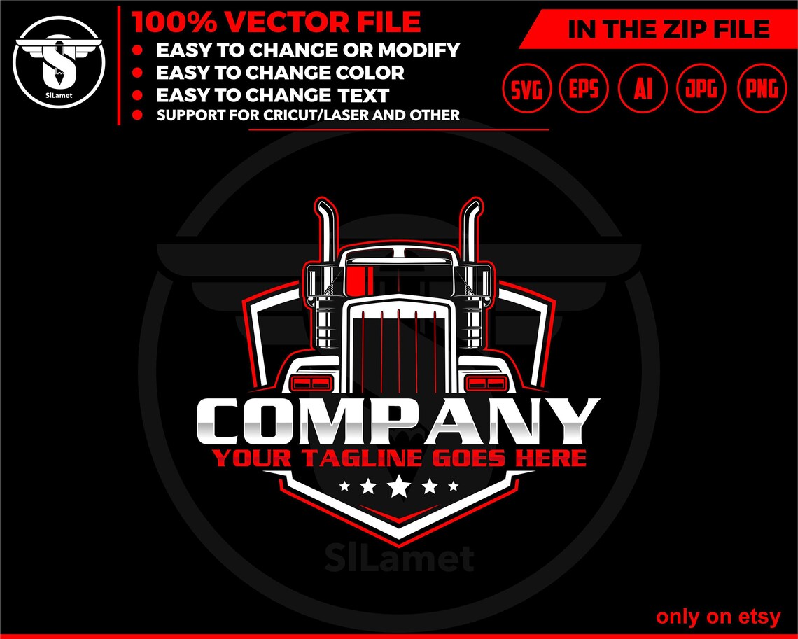 Trucking Logo, Big Rig Logo, Trucking Company Logo, Moving Truck, Semi ...