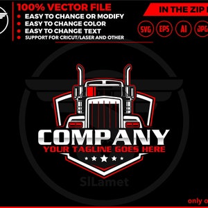 Trucking Logo, Big Rig Logo, Trucking Company Logo, Moving Truck, Semi ...