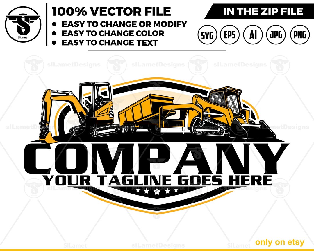 Equipment Vehicles Logo - Skid Steer Loader, Gooseneck Dump Trailer ...