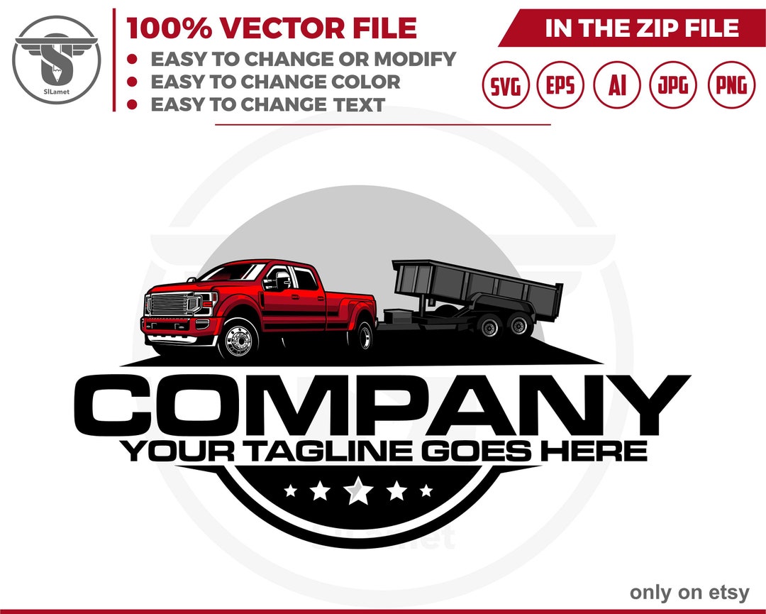 Pickup Dump Trailer , Dump Trailer Logo, Pickup Svg,trailer Logo ...