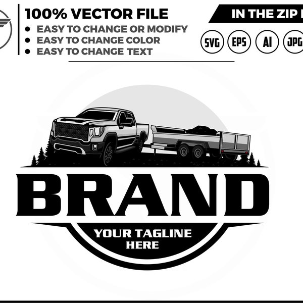 Dually Truck With Trailer Svg - Etsy