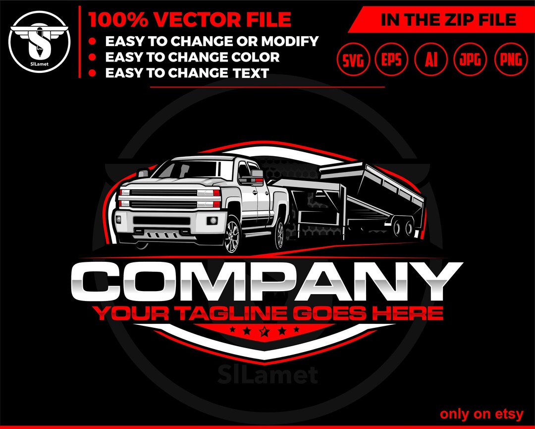Pickup Dump Trailer , Dump Trailer Logo, Pickup Svg,trailer Logo ...
