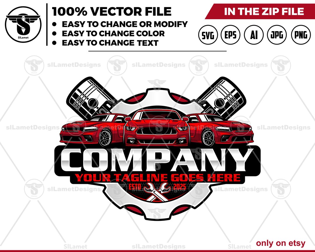 Auto Repair Logo Template: Car Service SVG (digital Download) - Etsy