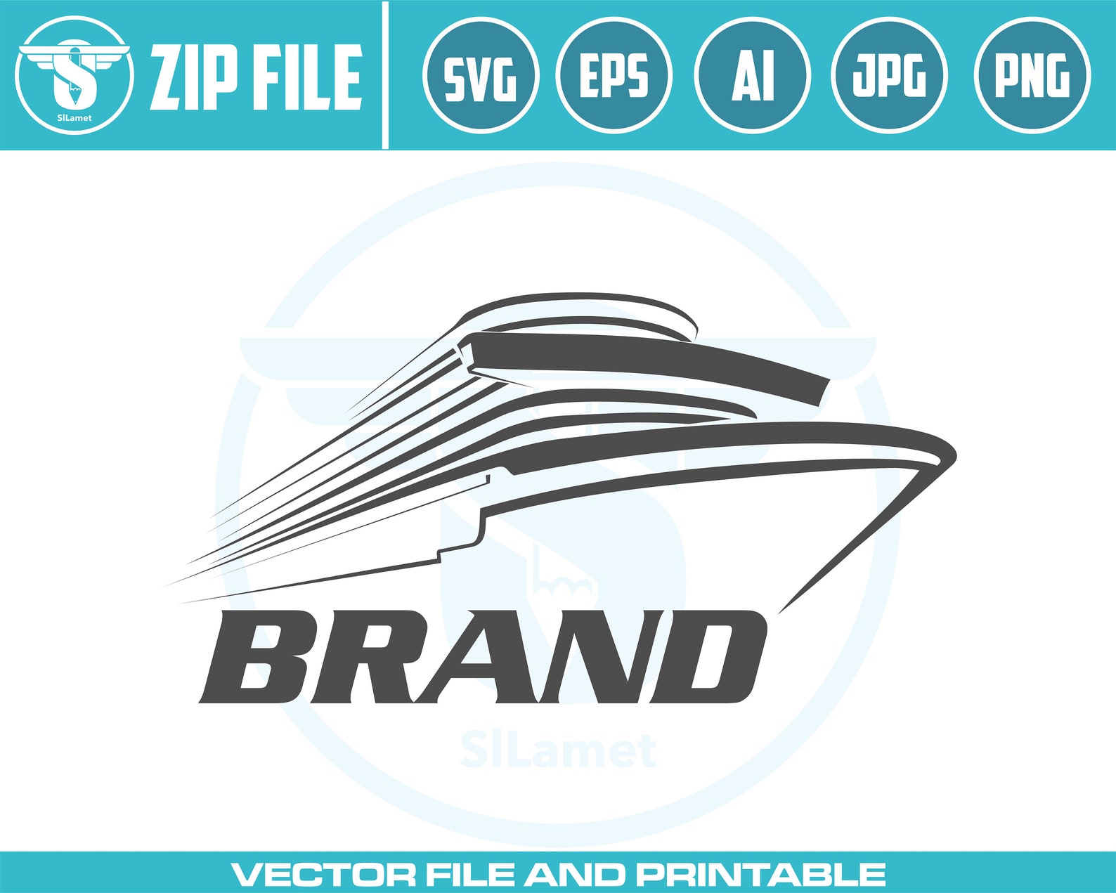 Cruise Ship Logo Svg Transport Boats Logo Svg Speed Boat - Etsy