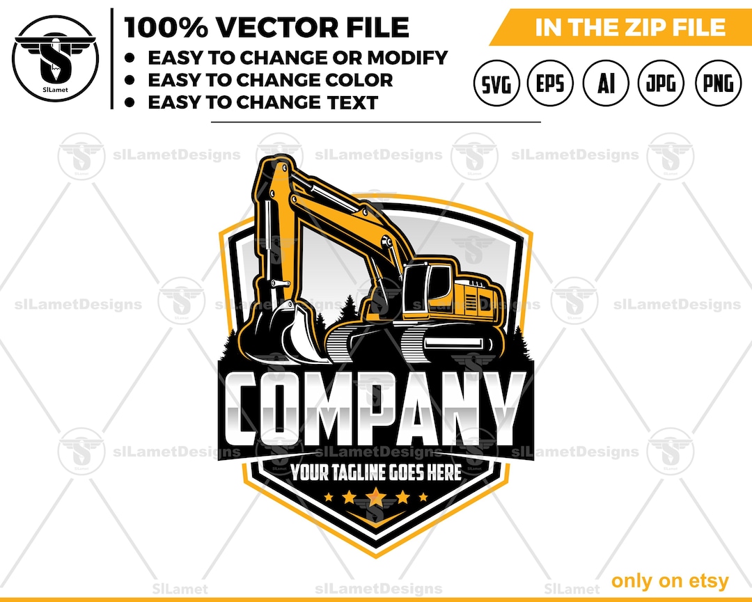Excavator Logo - Digging Logo - Earth Digging Logo - Excavator Svg ...