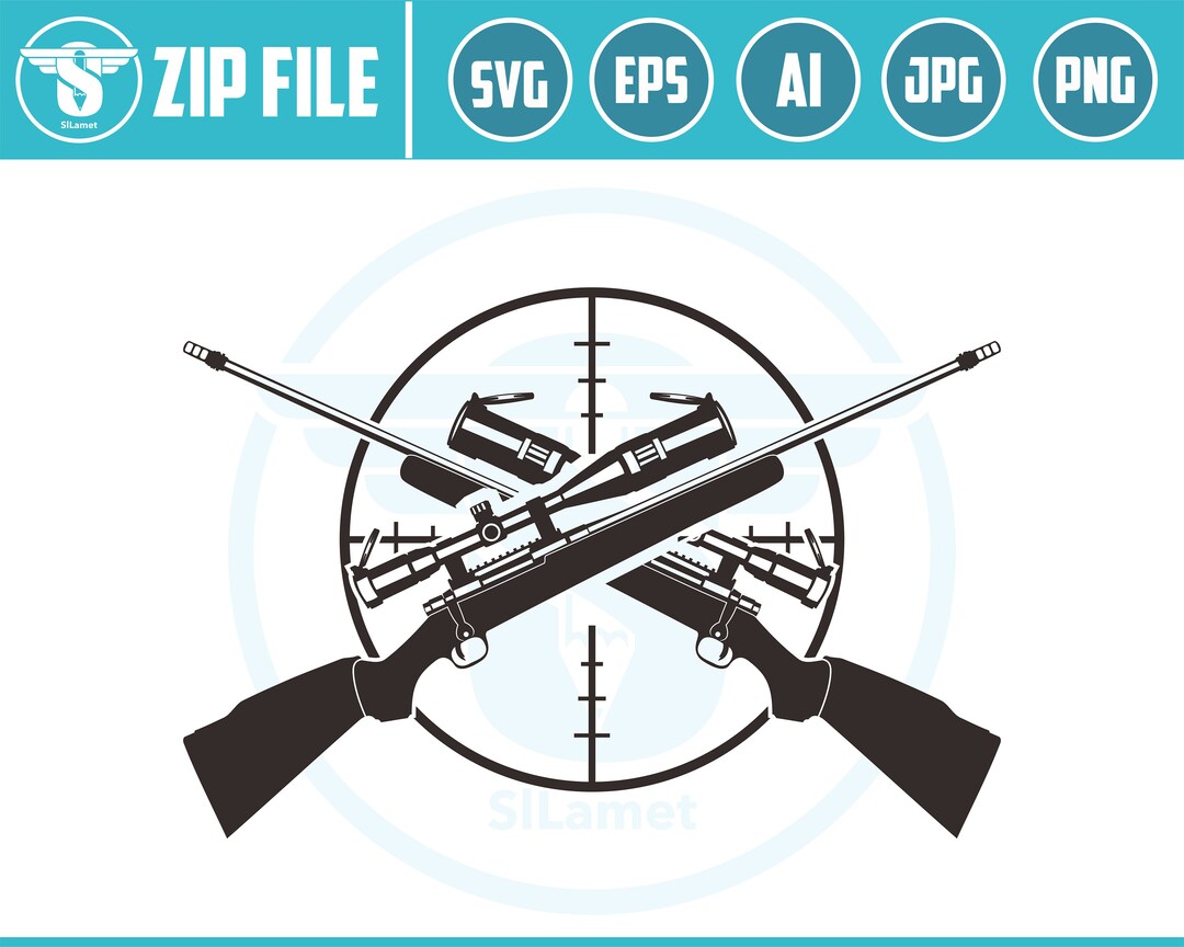 SNIPER RIFLE SVG - Target Svg, Rifle Svg File, Deer Hunting Svg, Cricut ...