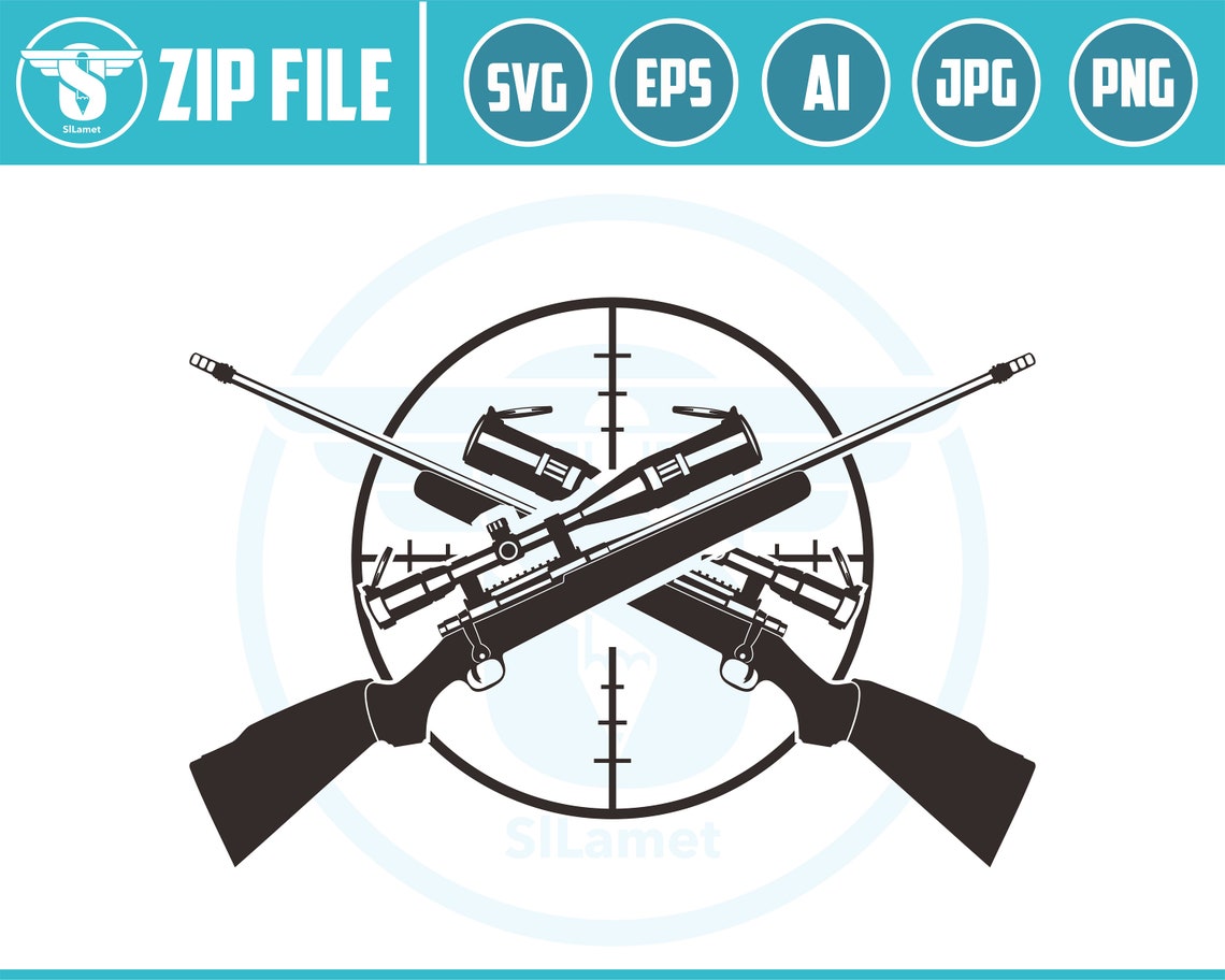 SNIPER RIFLE SVG Target Svg Rifle Svg File Deer Hunting | Etsy