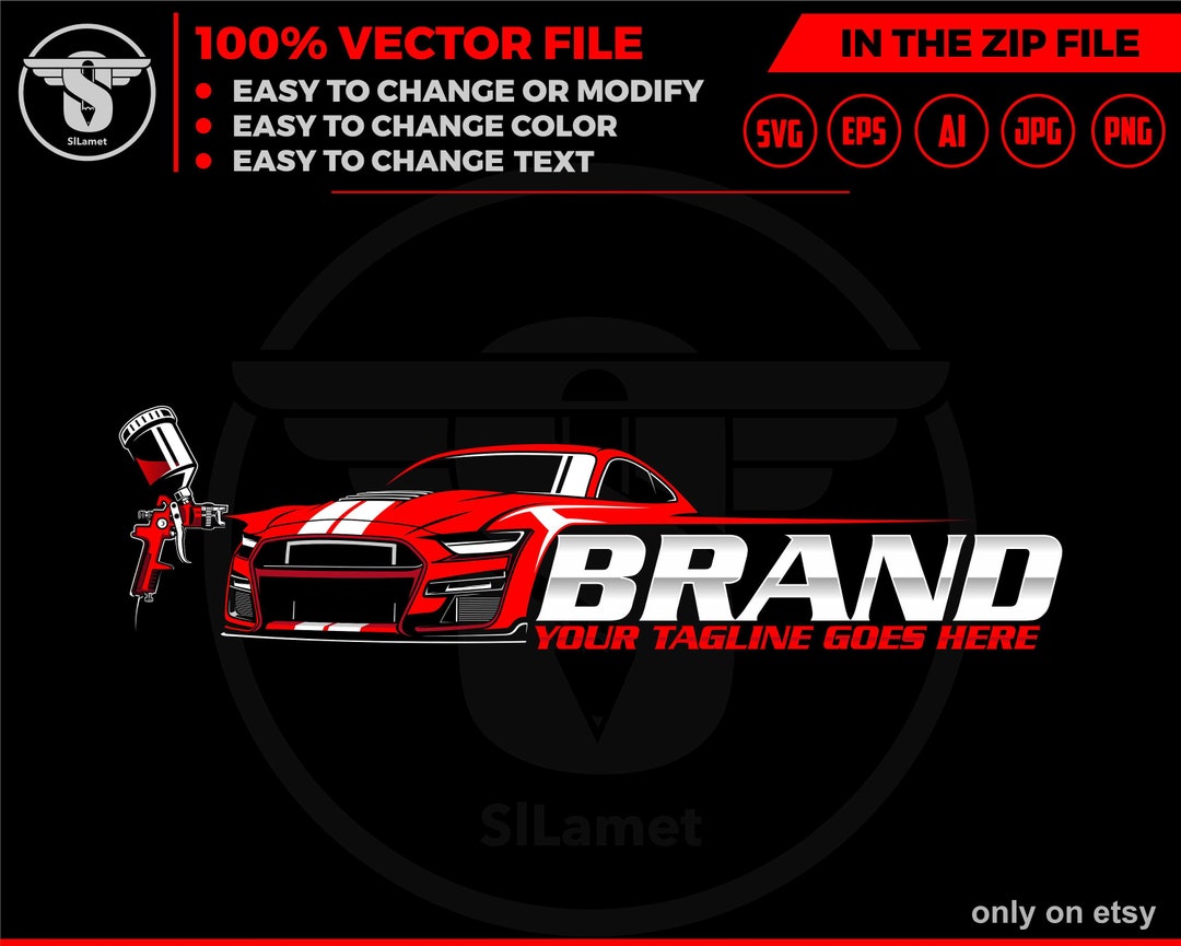 Car Painting Logo, Auto Paint Logo, Car Paint Logo, Paint Body Car Logo ...