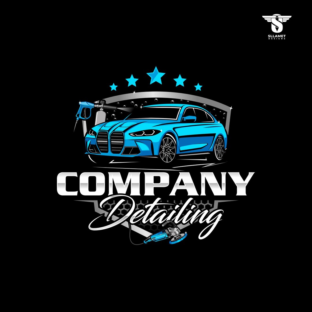 Auto Detailing Logo, Editable Vector Logo for Car Wash & Vehicle ...