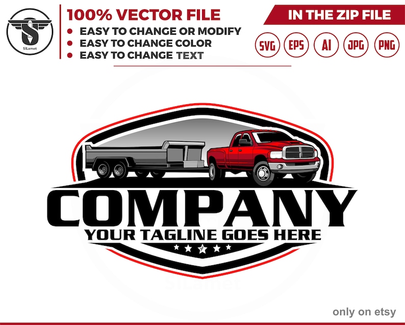 Pickup and Dump Trailer Logo Pickup and Trailer Logo - Etsy