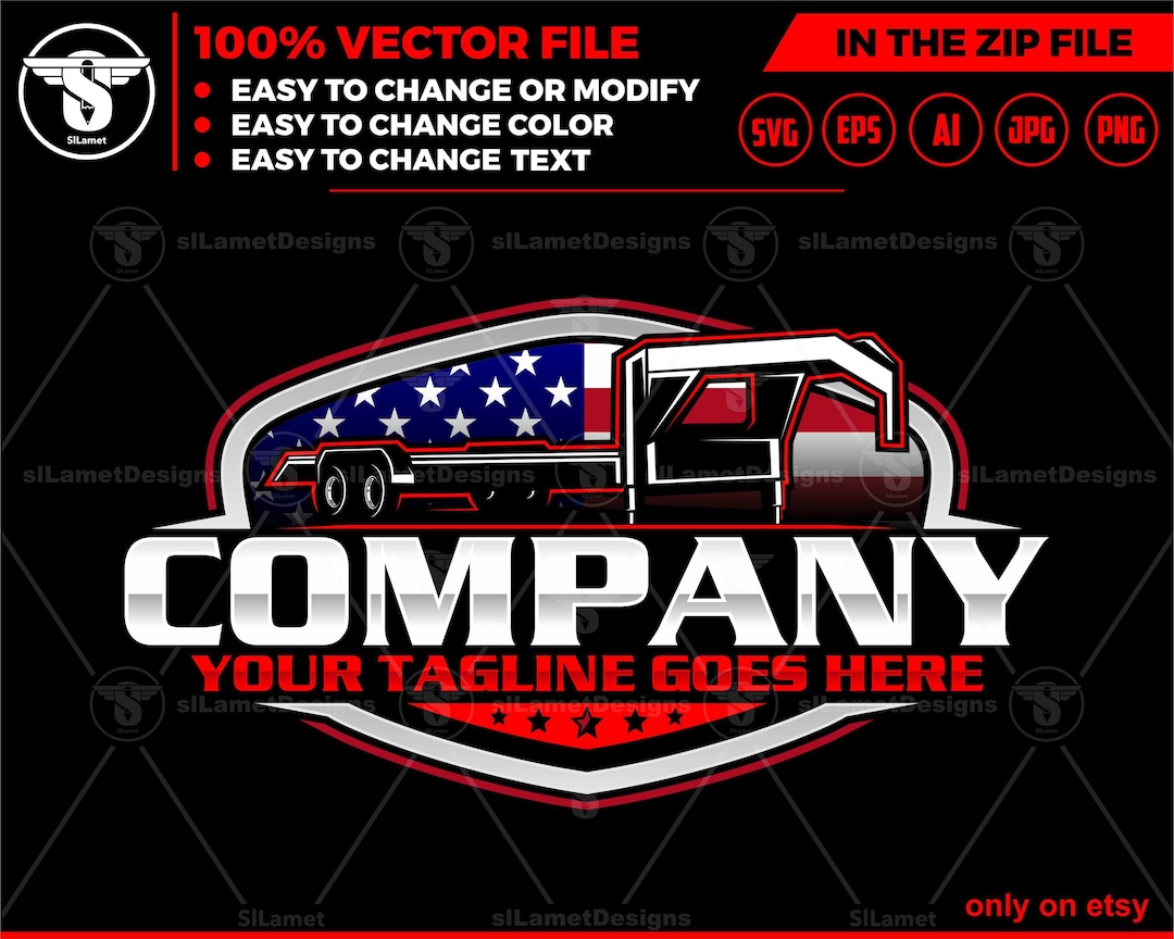 America Gooseneck Flatbed Trailer Logo - Flatbed Trailer Logo ...
