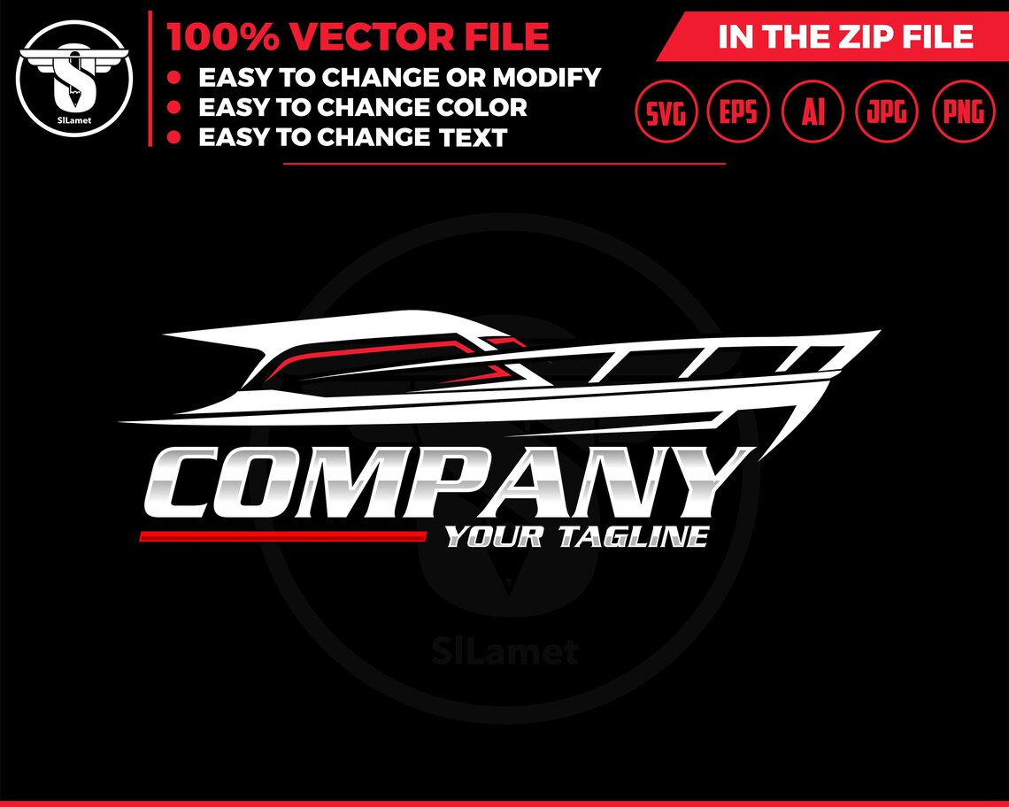Transport Boats Logo Svg, Speed Boat Logo Svg, Speedboat Svg, Motor ...