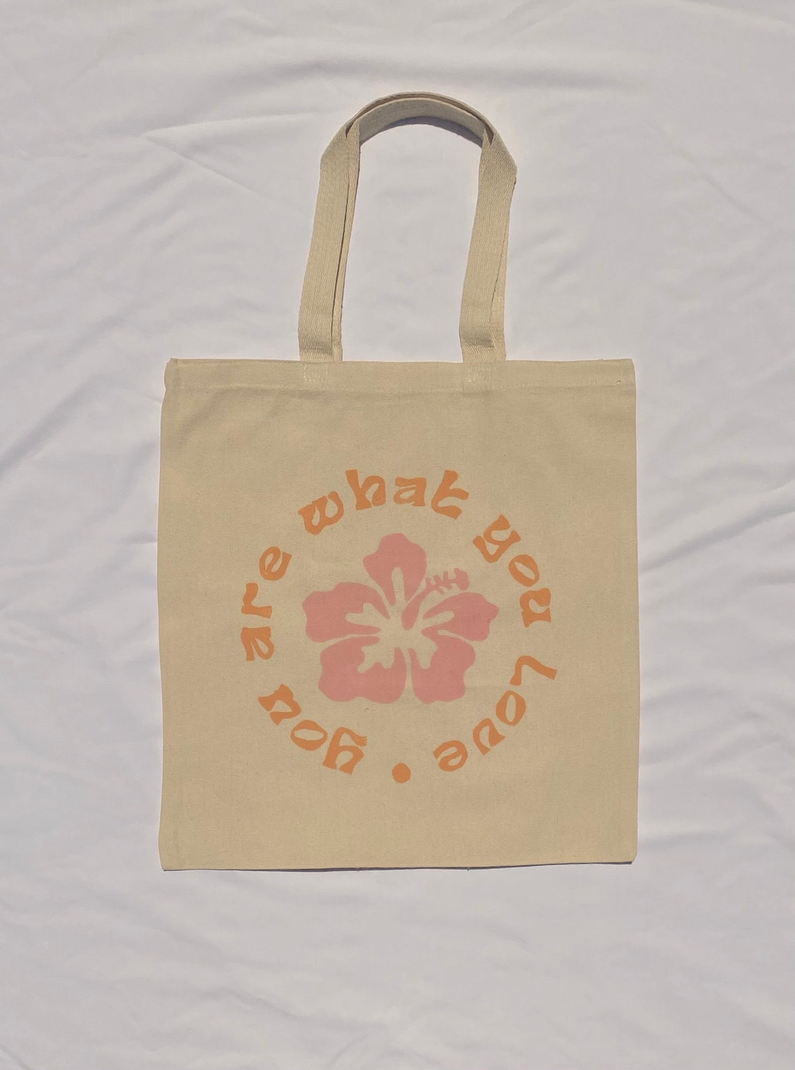 Hibiscus Tote Hand-painted Tote Beach Bag Grocery Bag | Etsy