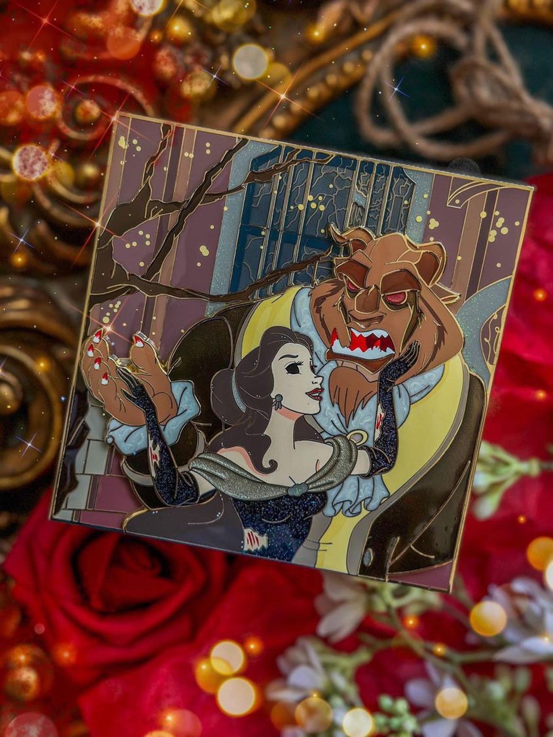 Beauty and the Beast Cursed Romance Pin - Etsy