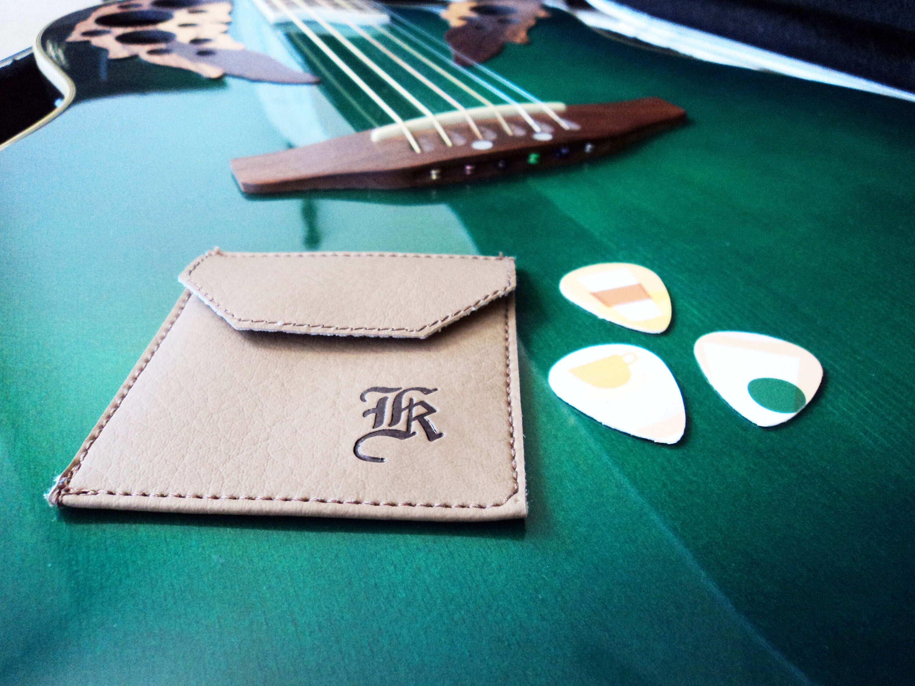 Handmade Pick Pouch, Embossed Pick Holder, Personalized Faux Leather ...