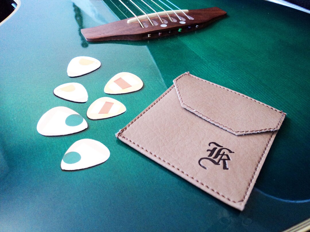 Handmade Pick Pouch, Embossed Pick Holder, Personalized Faux Leather ...