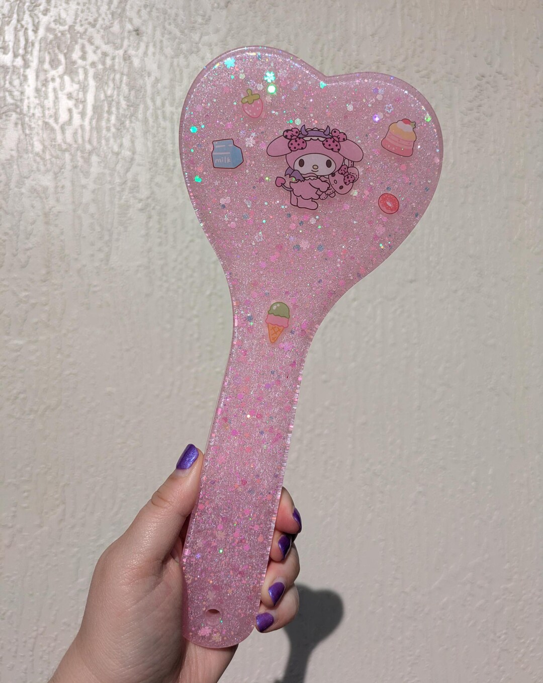 My Melody Pink Heart Paddle - Etsy