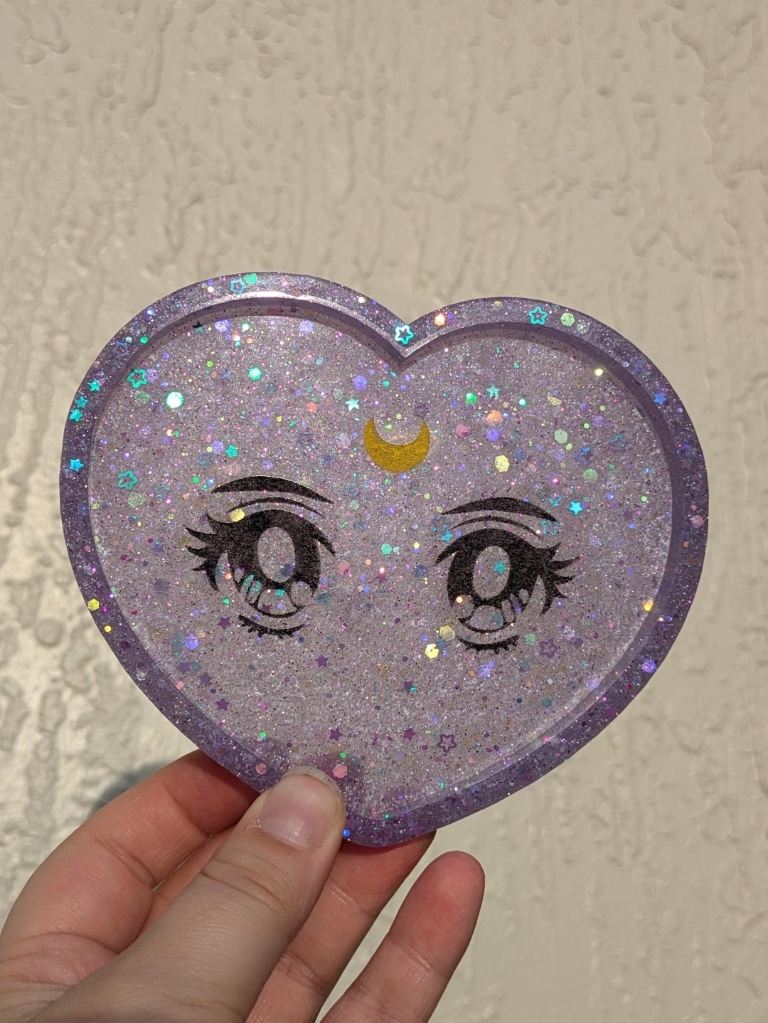 Purple Magical Girl Eyes Heart Trinket Tray/coaster - Etsy