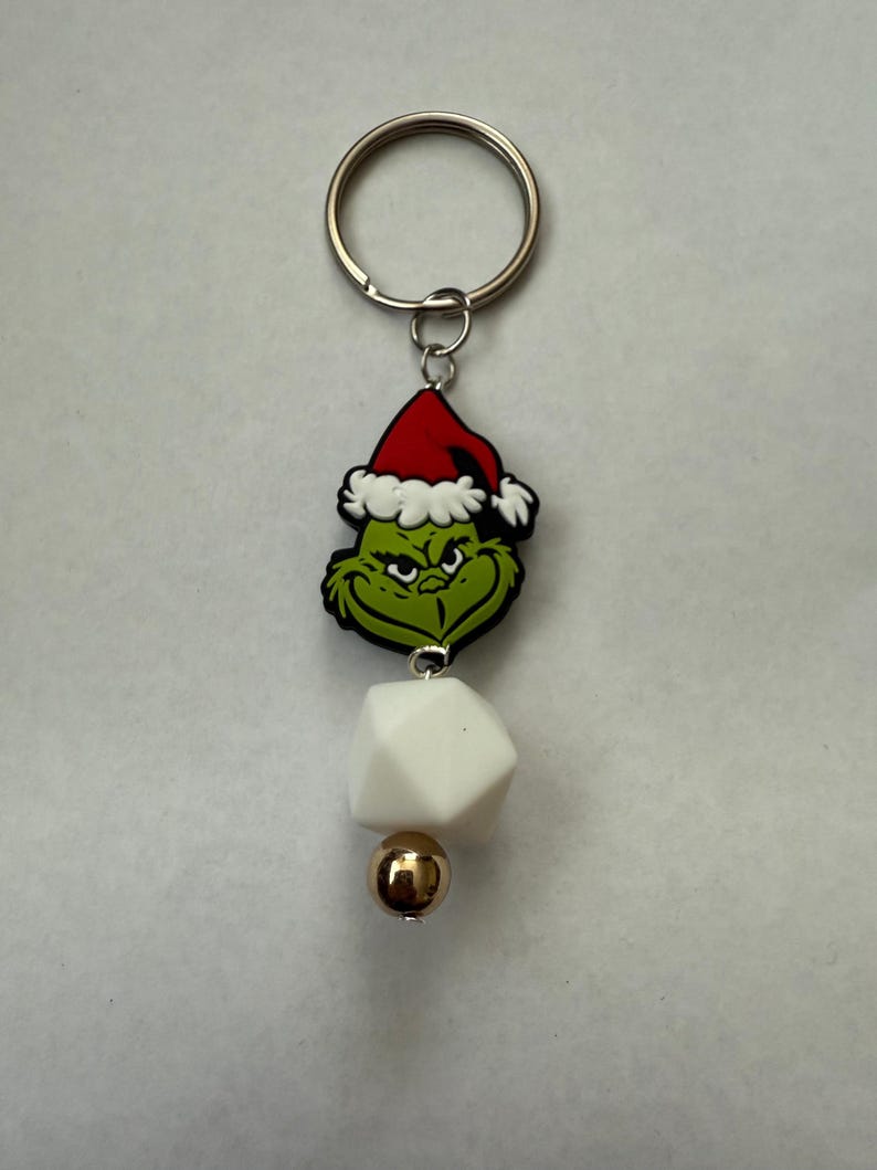 Christmas Grinch Keychain - Etsy