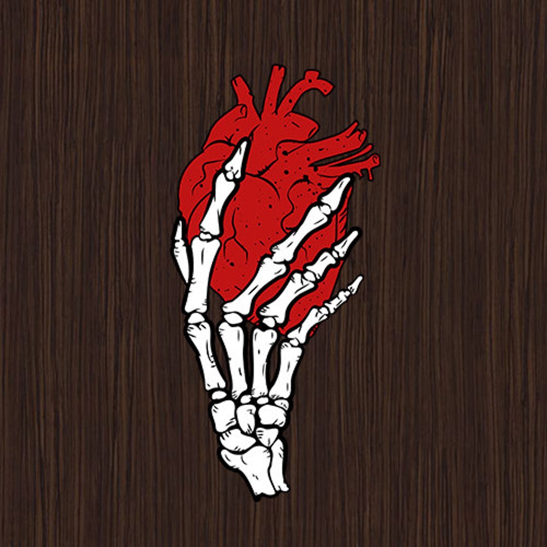 Skeleton Hand Holding Heart SVG PNG Gothic Tattoo Decal - Etsy Canada