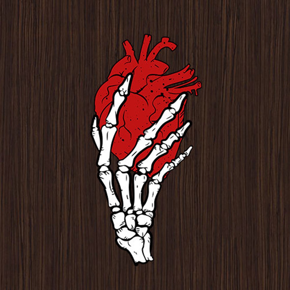 Skeleton Hand Holding Heart SVG PNG Gothic Tattoo Decal - Etsy België