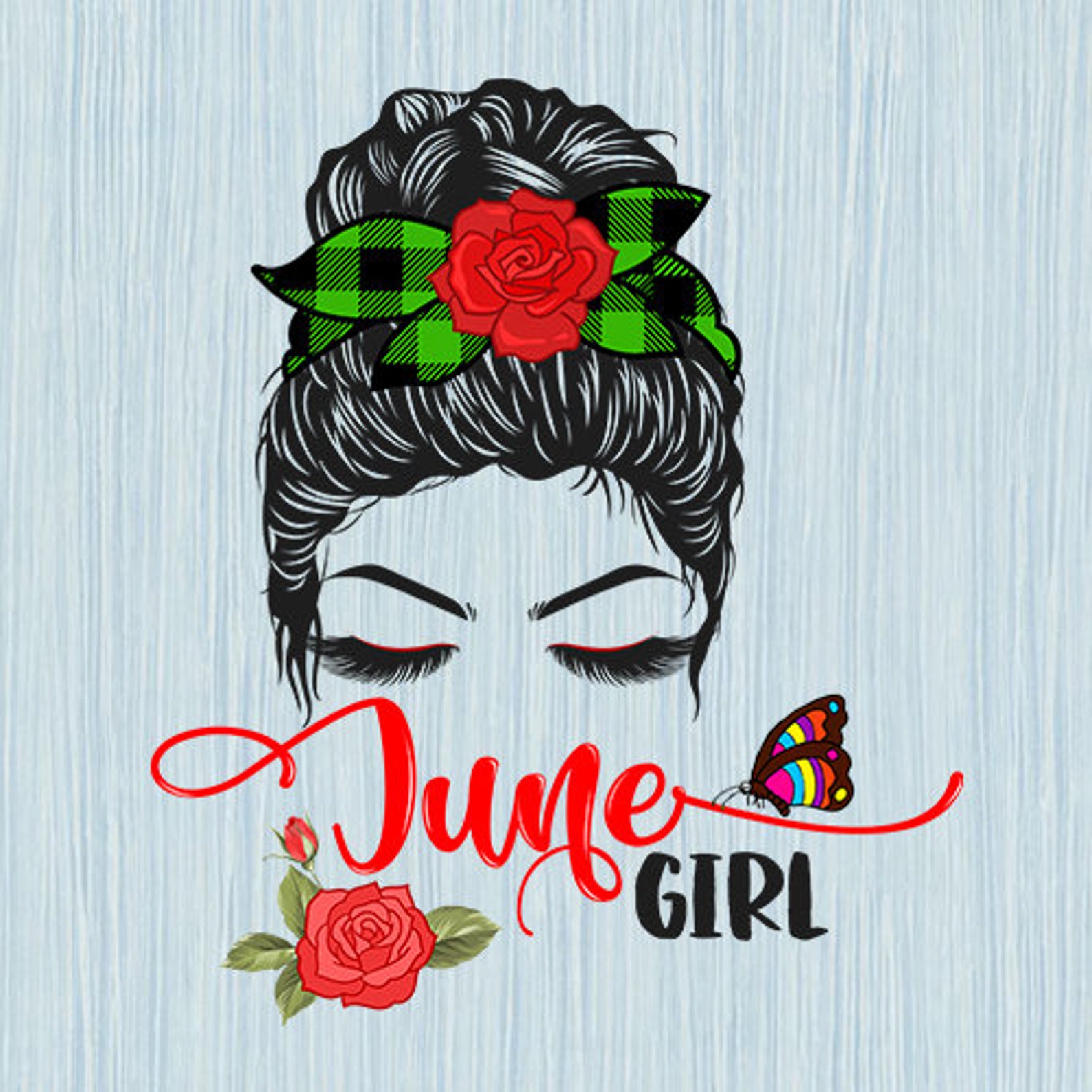 June Girl Svg Png Girl June Birthday Svg Png Face Eyes Svg Etsy