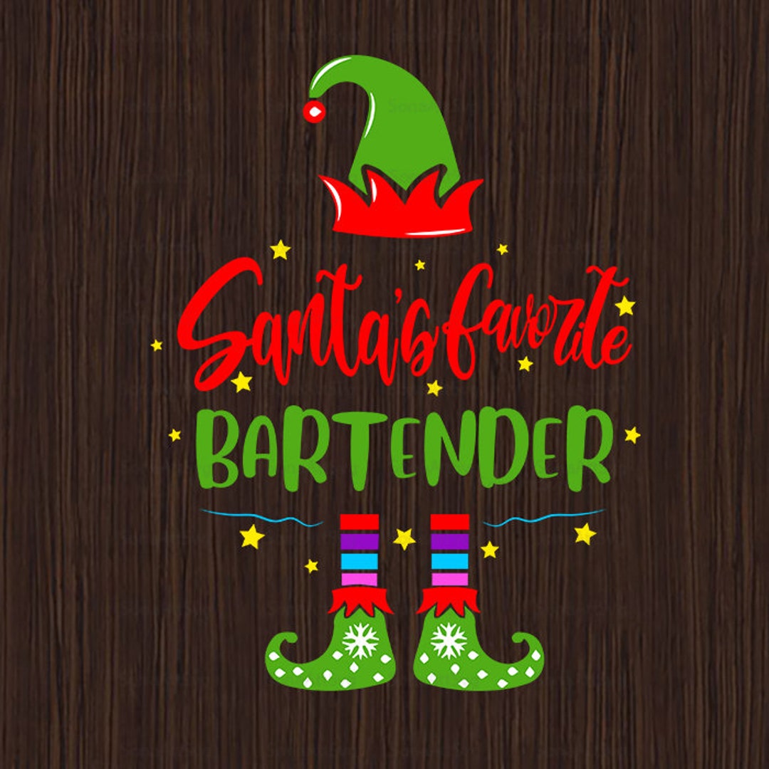 Santas Favorite Bartender Svg Png, Christmas Svg Png, Christmas ...