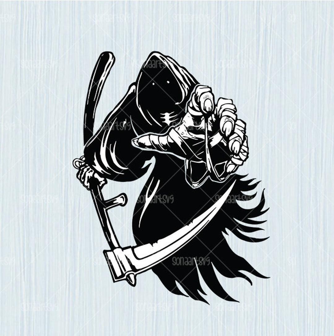 Reaper SVG Png, Skeleton Svg , Death Svg , Horror T-shirt , Halloween ...