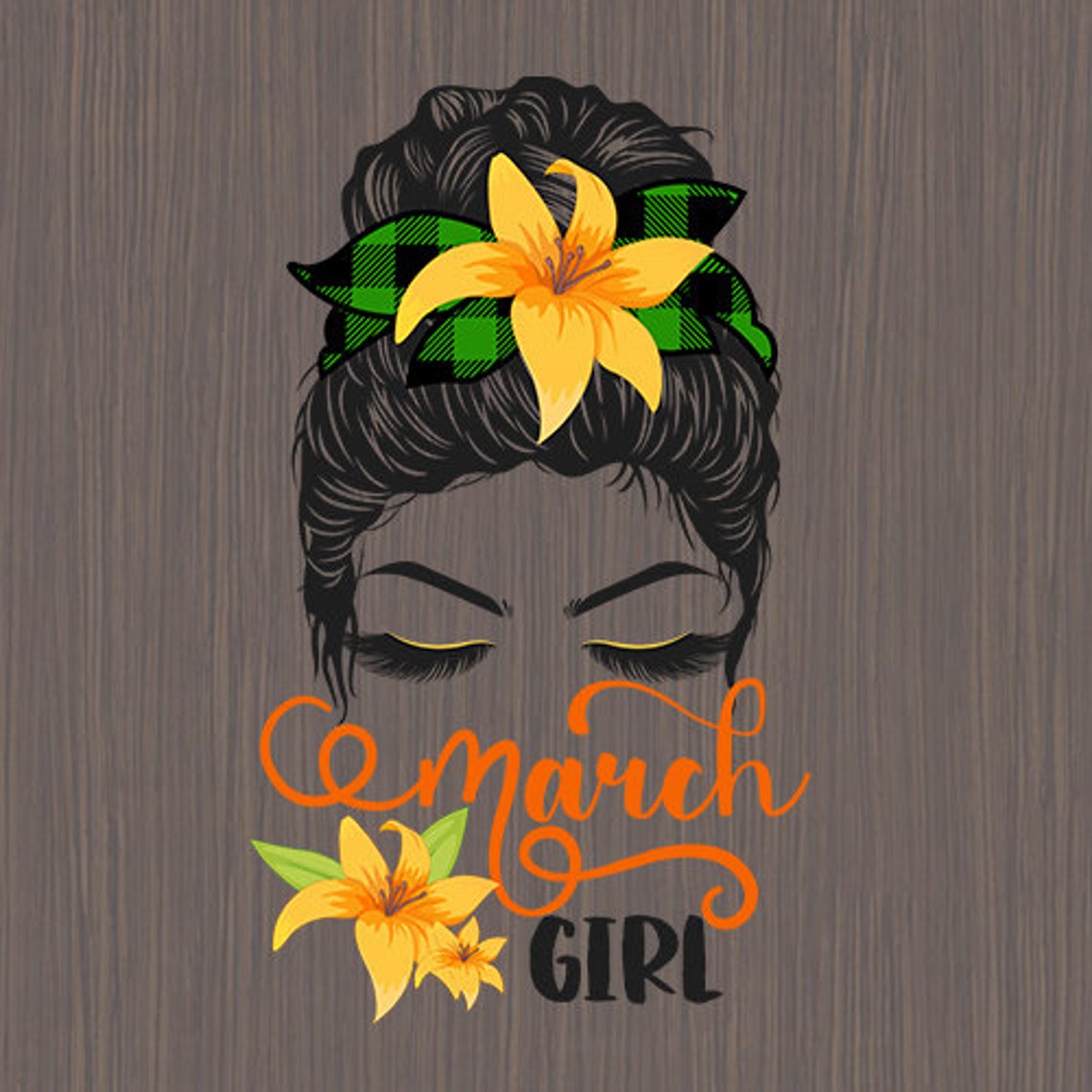 March Girl Svg Png Girl March Birthday Svg Png Face Eyes Svg | Etsy