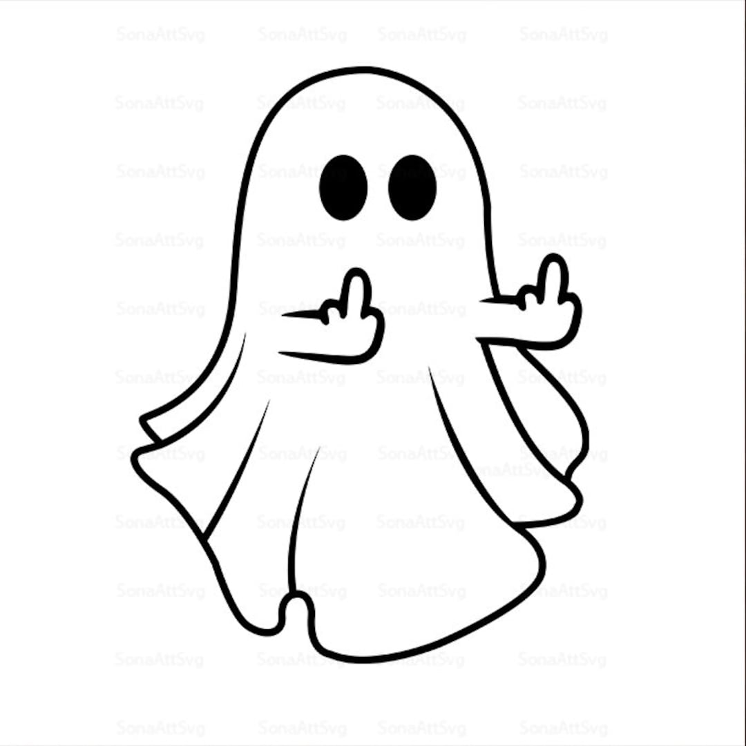 Ghost Middle Finger Svg Png, Halloween Svg Png, Ghost Svg Png, Digital ...