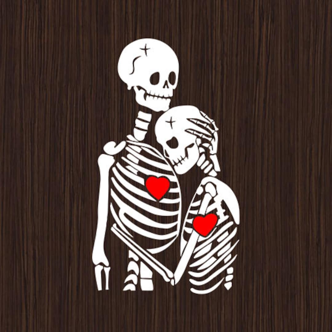 Skeletons Couple Svg Skeleton Love Svg Halloween Couple Svg - Etsy