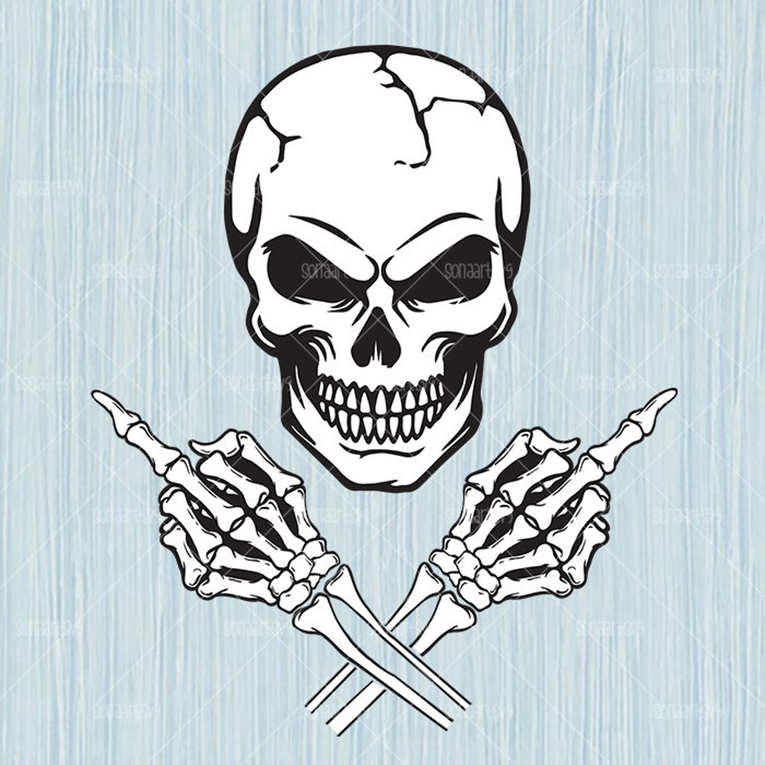 Skull Middle Finger Svg Png Skull SVG Skeleton Middle Finger - Etsy Canada