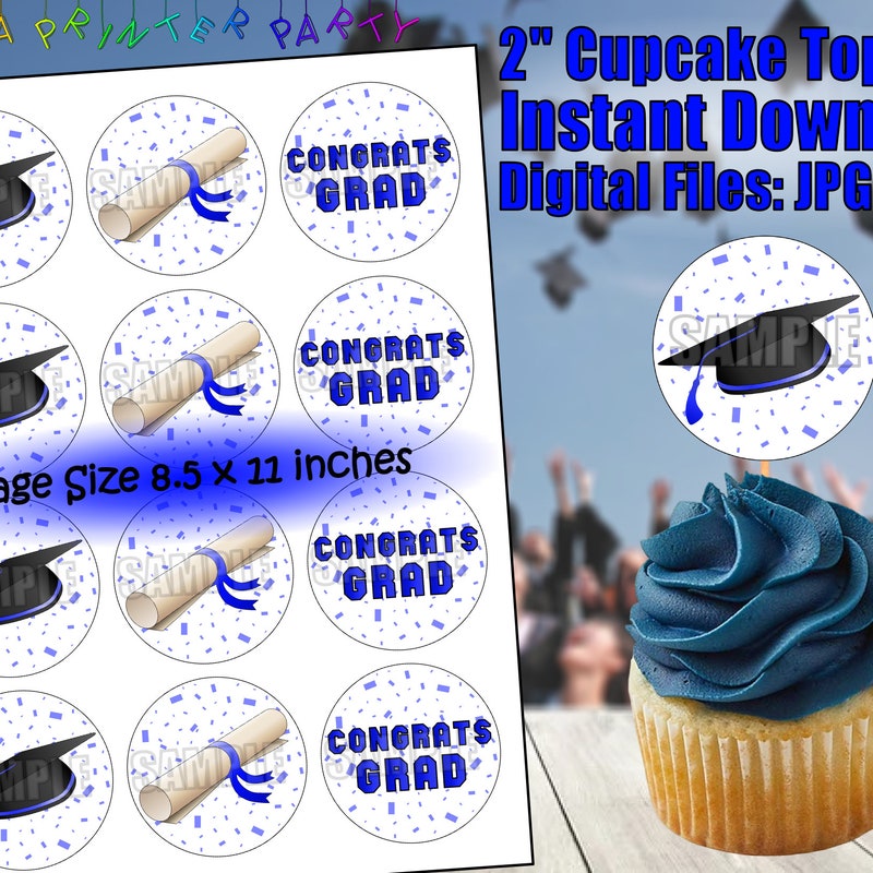 Royal Blue Graduation Cap - Etsy