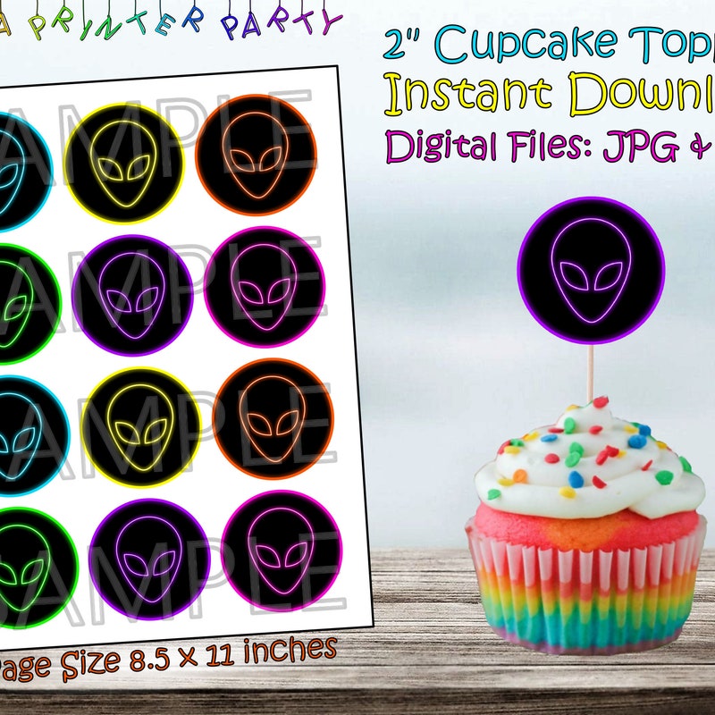Alien Cupcake Decorations - Etsy