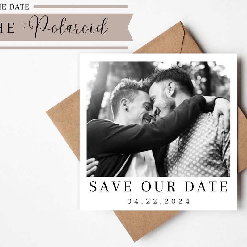 Square Save the Date - Etsy