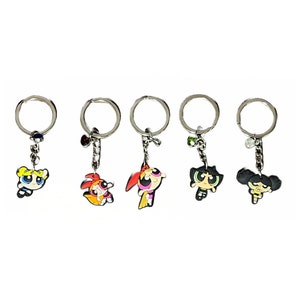 Custom Set of 5 Powerpuff Girls Keychains - Etsy