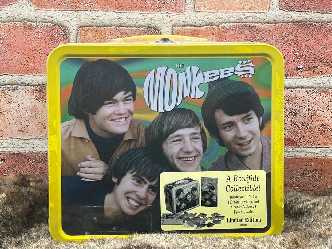 Vintage 1997 the Monkees Metal Lunch Pail: New, With Puzzle & Video - Etsy