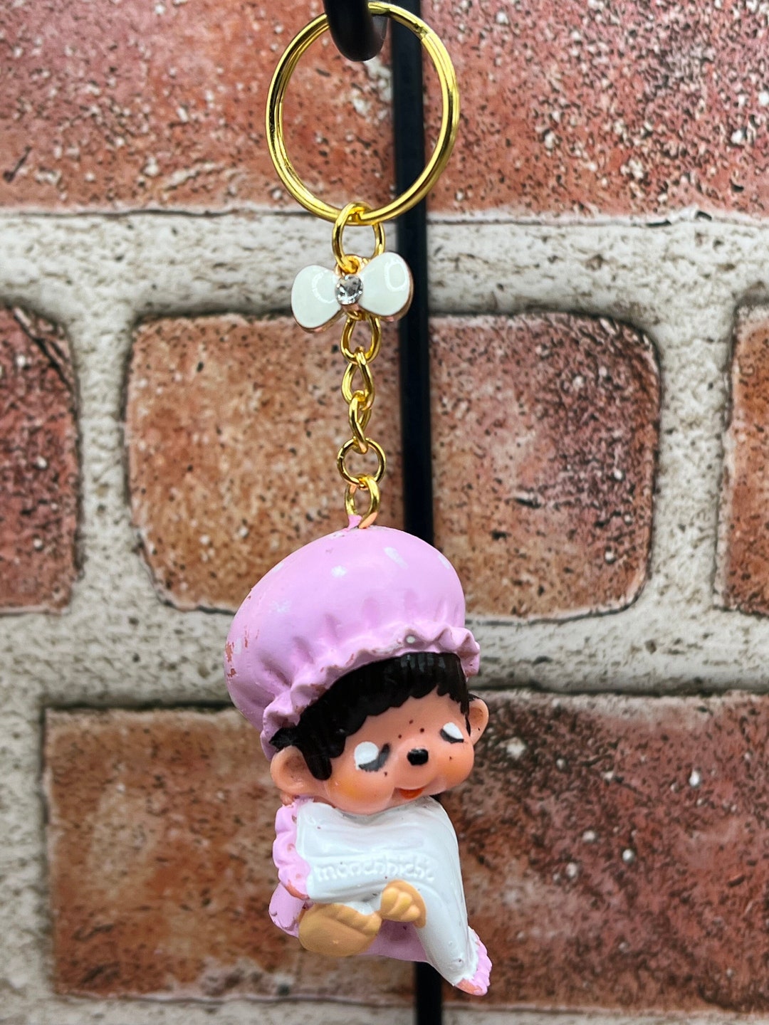 1979 Vintage Handmade Monchhichi Keychain With Charm - Etsy