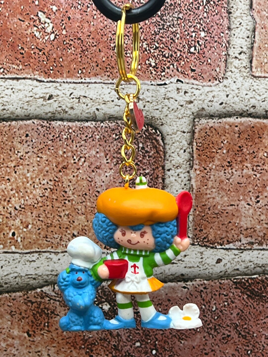 Vintage Handmade Crepe Suzette Keychain With Charm - Etsy