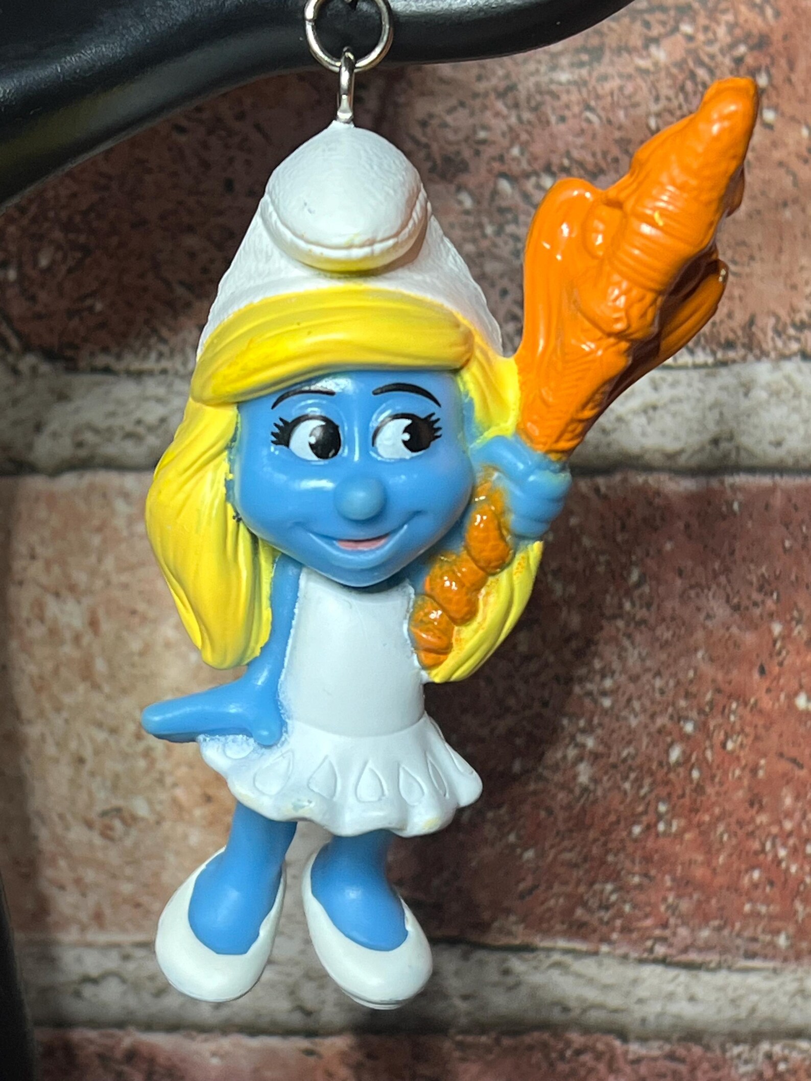 Handmade Vintage Smurfette Keychain - Etsy