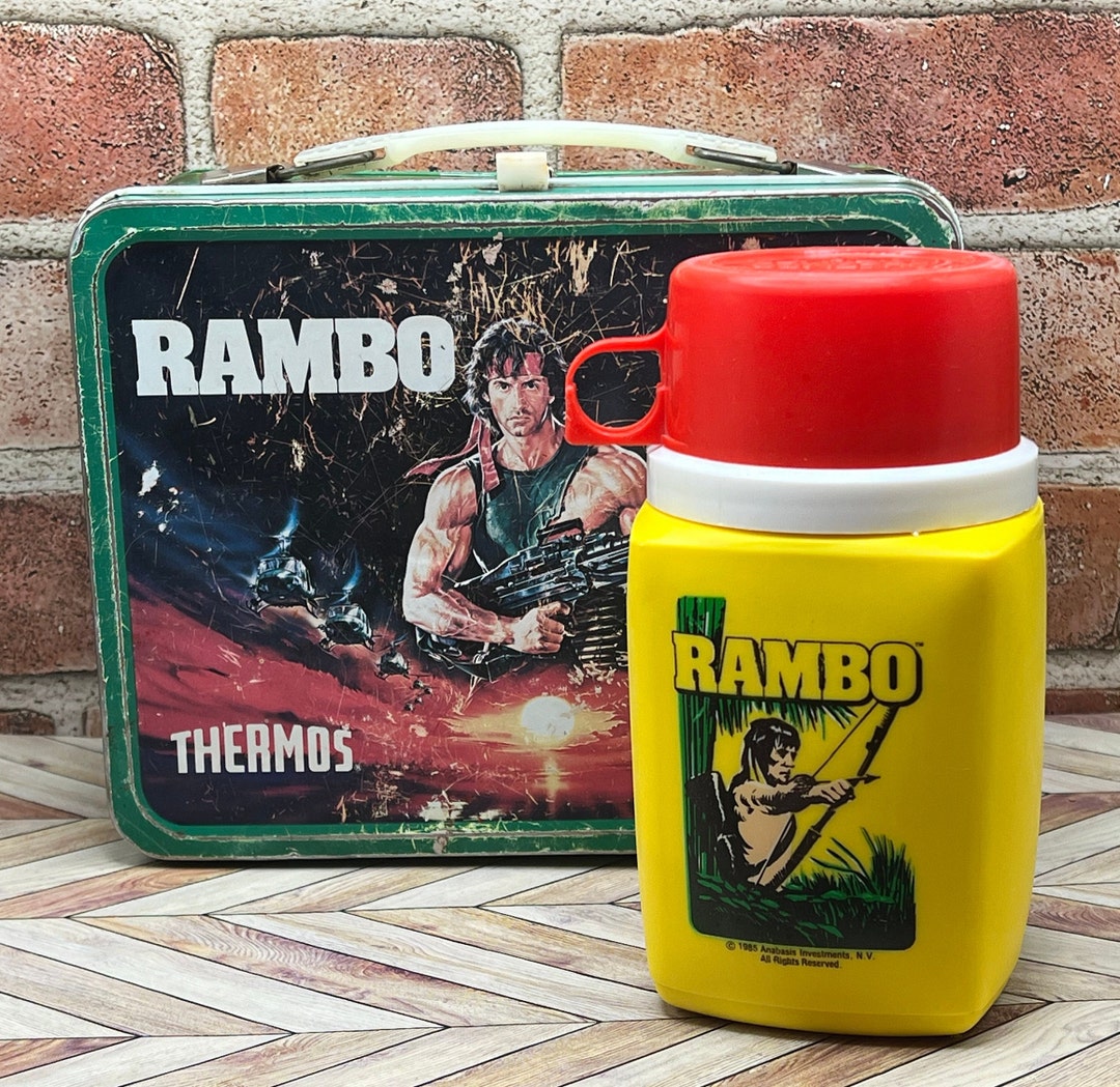 Vintage 1985 "rambo" Metal Lunch Pail and Thermos - Etsy