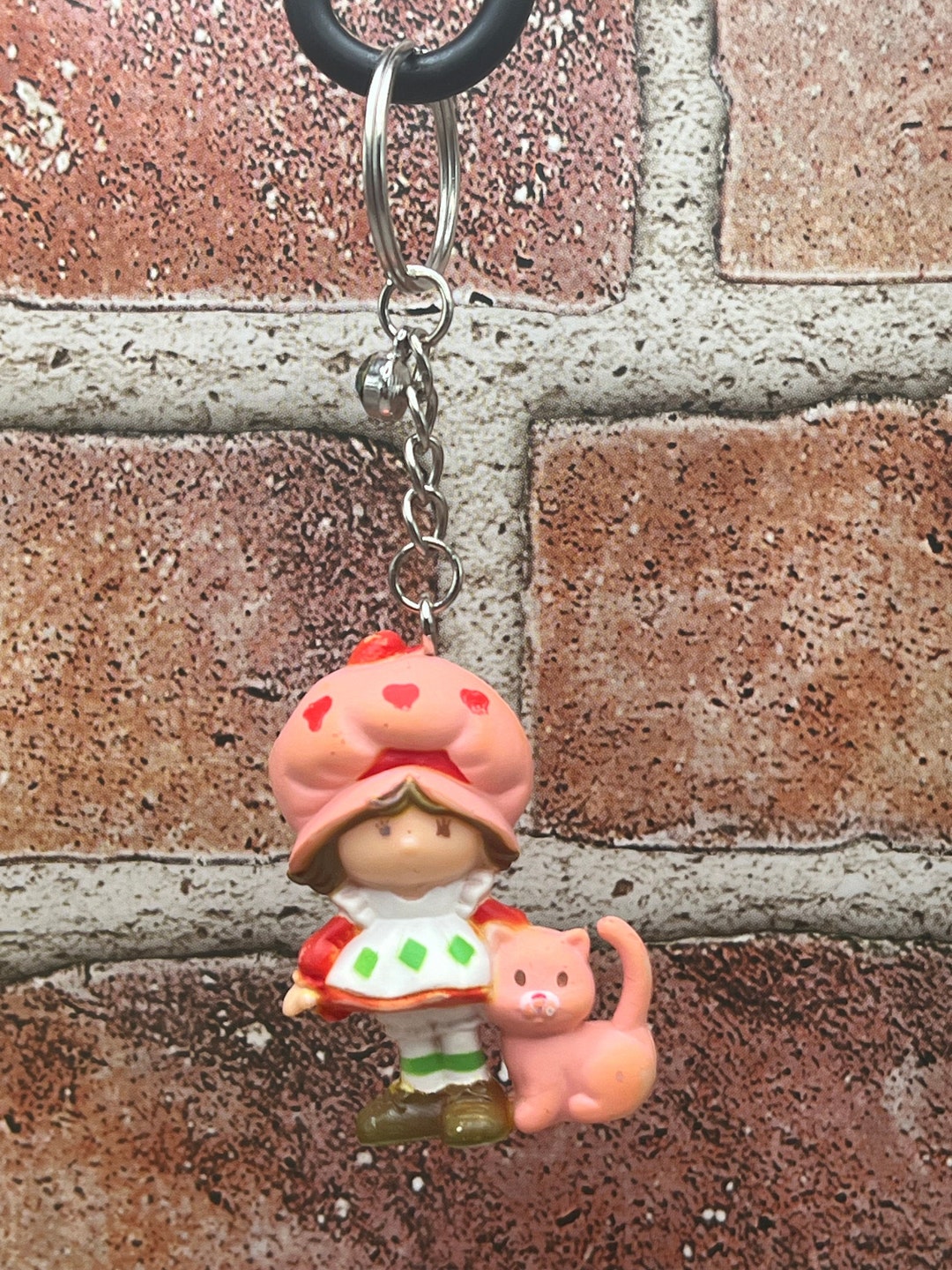 Vintage Handmade Strawberry Shortcake Keychain With Charm - Etsy