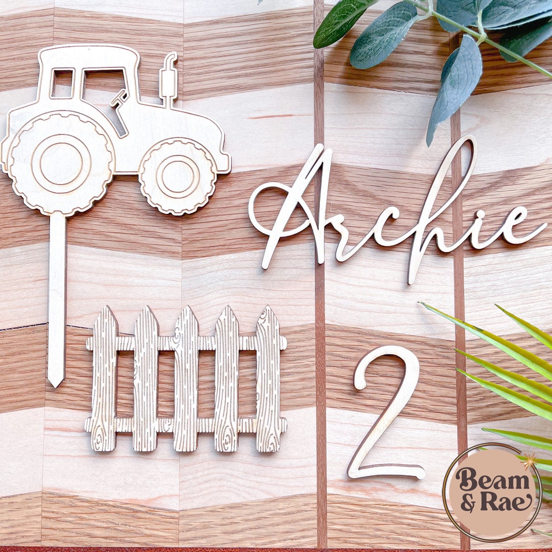 Farm Cake Set | Wooden Fence Cake | Tractor Cake | Wooden Farm Cake ...