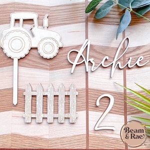 Farm Cake Set | Wooden Fence Cake | Tractor Cake | Wooden Farm Cake ...