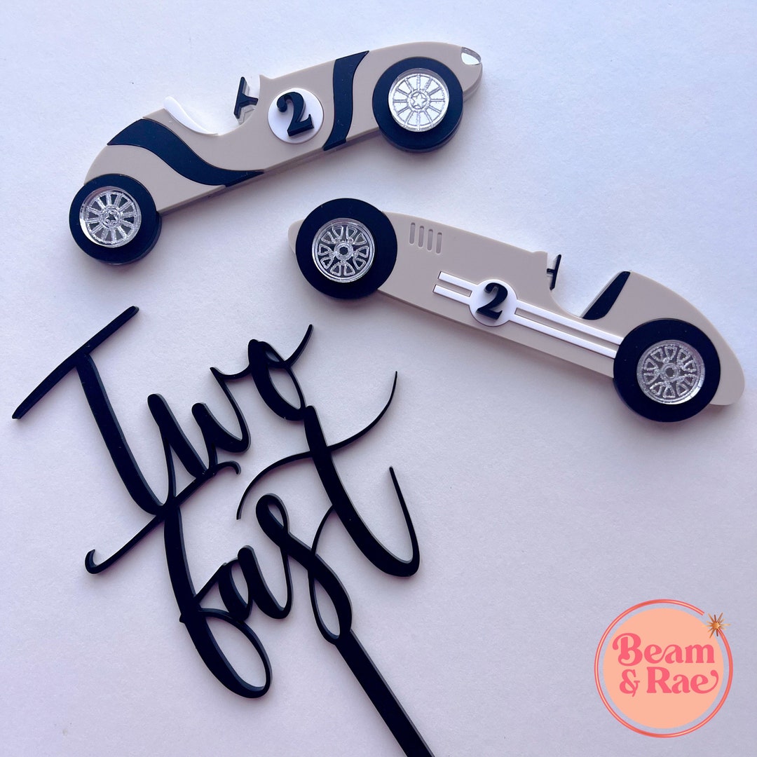 Two Fast Cake Topper Set | Two Fast Cake Topper | Car Cake Topper | 2nd ...