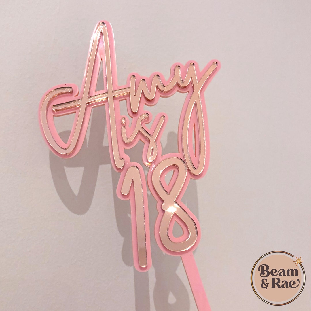 Acrylic Cake Topper Cake Topper Personalised Cake Topper - Etsy
