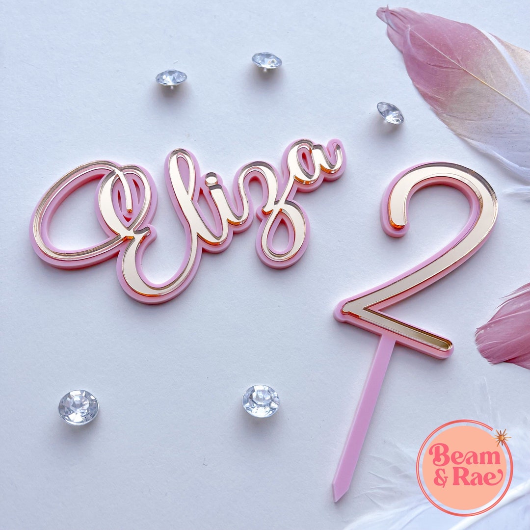 Acrylic Cake Topper, Number Cake Topper, Age Cake Topper, Name Cake ...